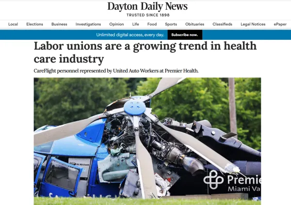 CareFlight Joins UAW -Dayton Daily News | UAW Local 128